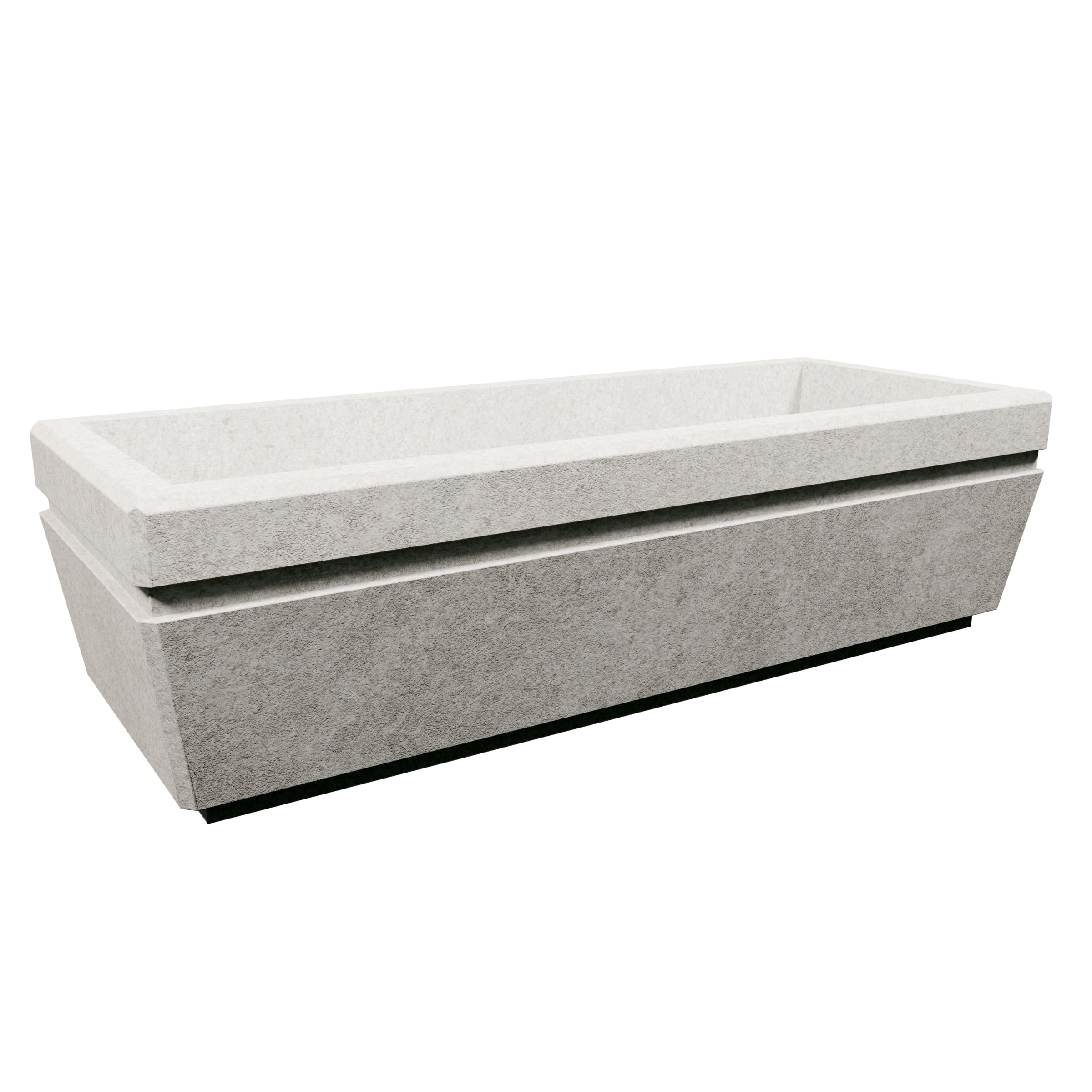 Angula - Rectangular concrete flower box with corners | Patio Drummond
